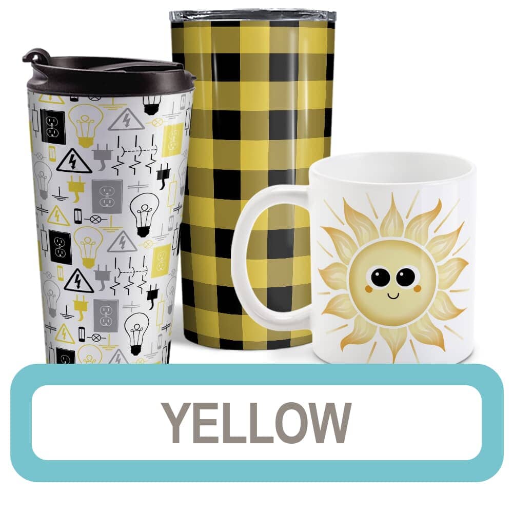 Yellow Mugs, Travel Mugs, and Tumbler Cups | Brighten Your Morning ...