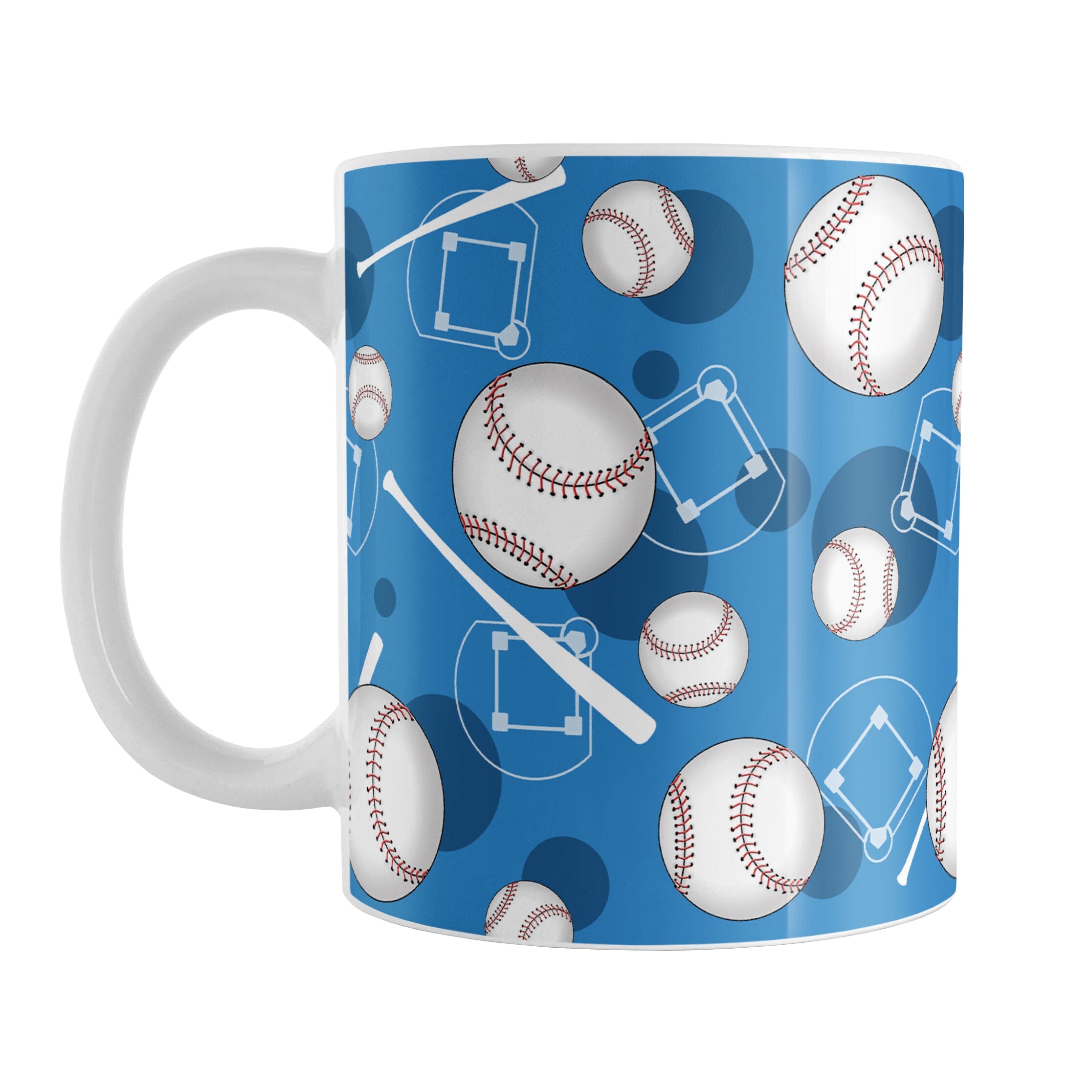 Blue Baseball Pattern Mug | Sports Mug & Baseball Gift for Fans – Amy's ...