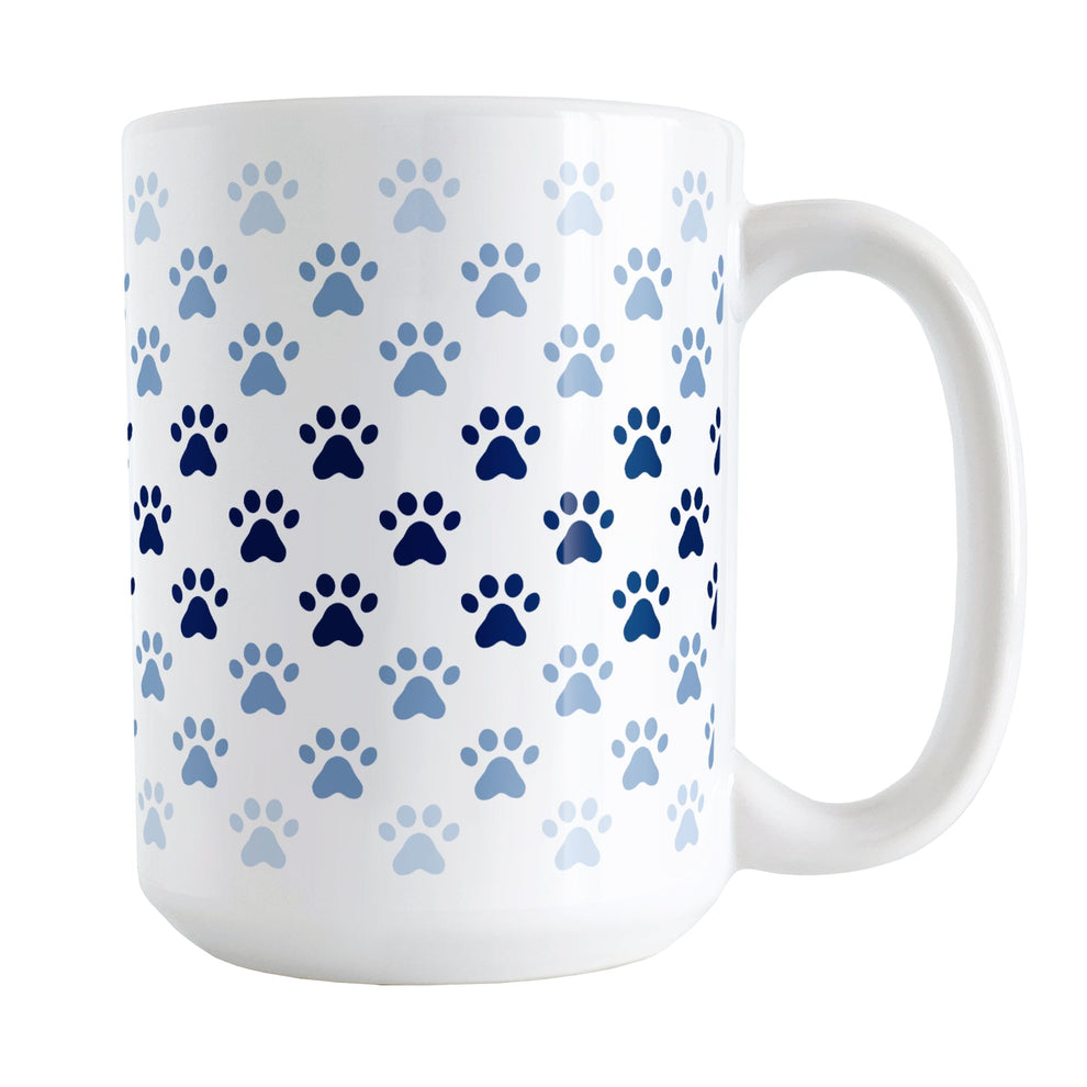 Paw Prints in Blue Mug | Perfect for Dog Lovers & Gifts – Amy's Coffee Mugs