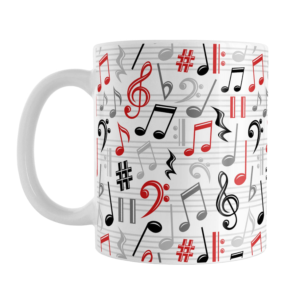 Red Music Notes Pattern Mug | Perfect for Music Lovers & Teachers – Amy ...