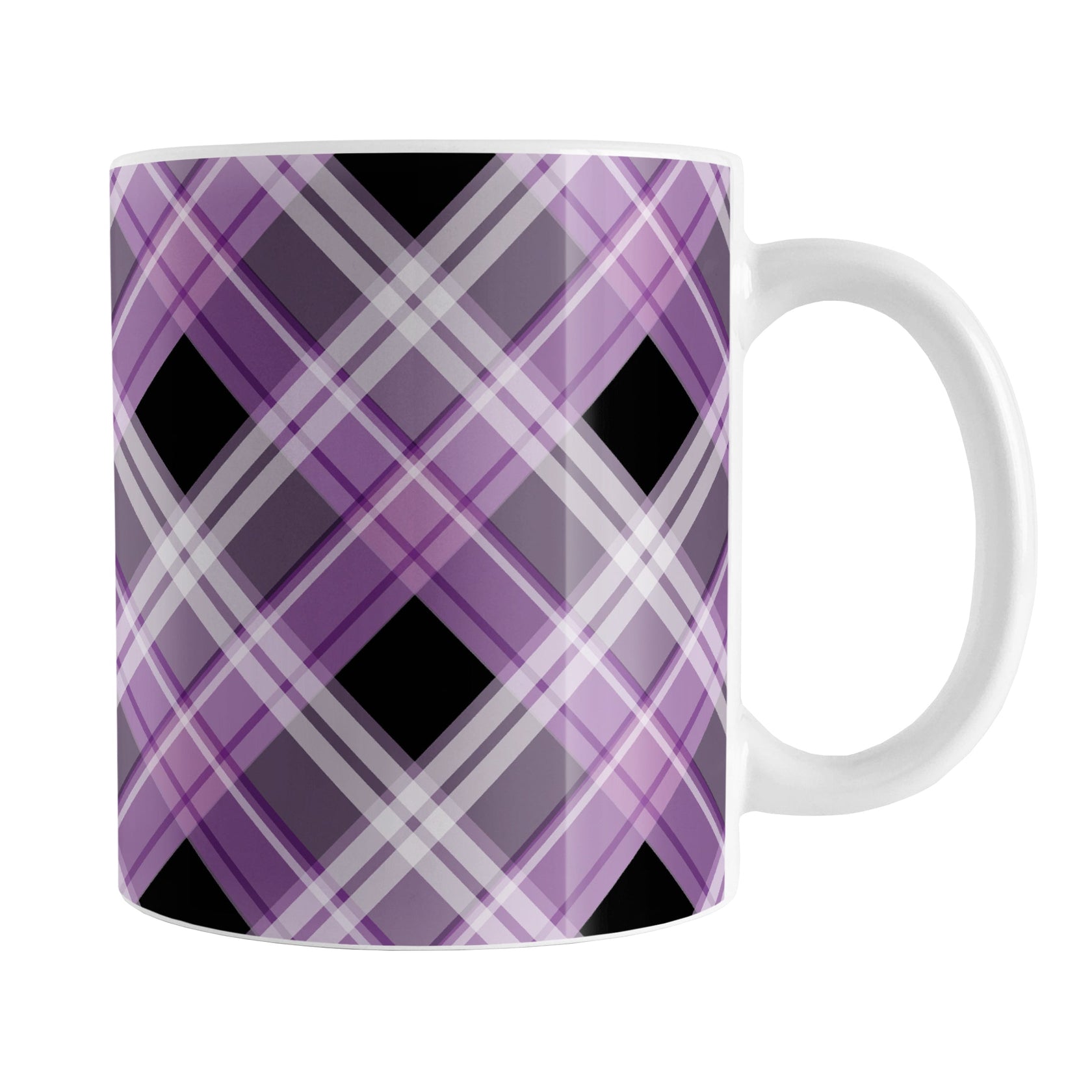 Alternative Purple Plaid Mug | Stylish Drinkware for Home or Office ...