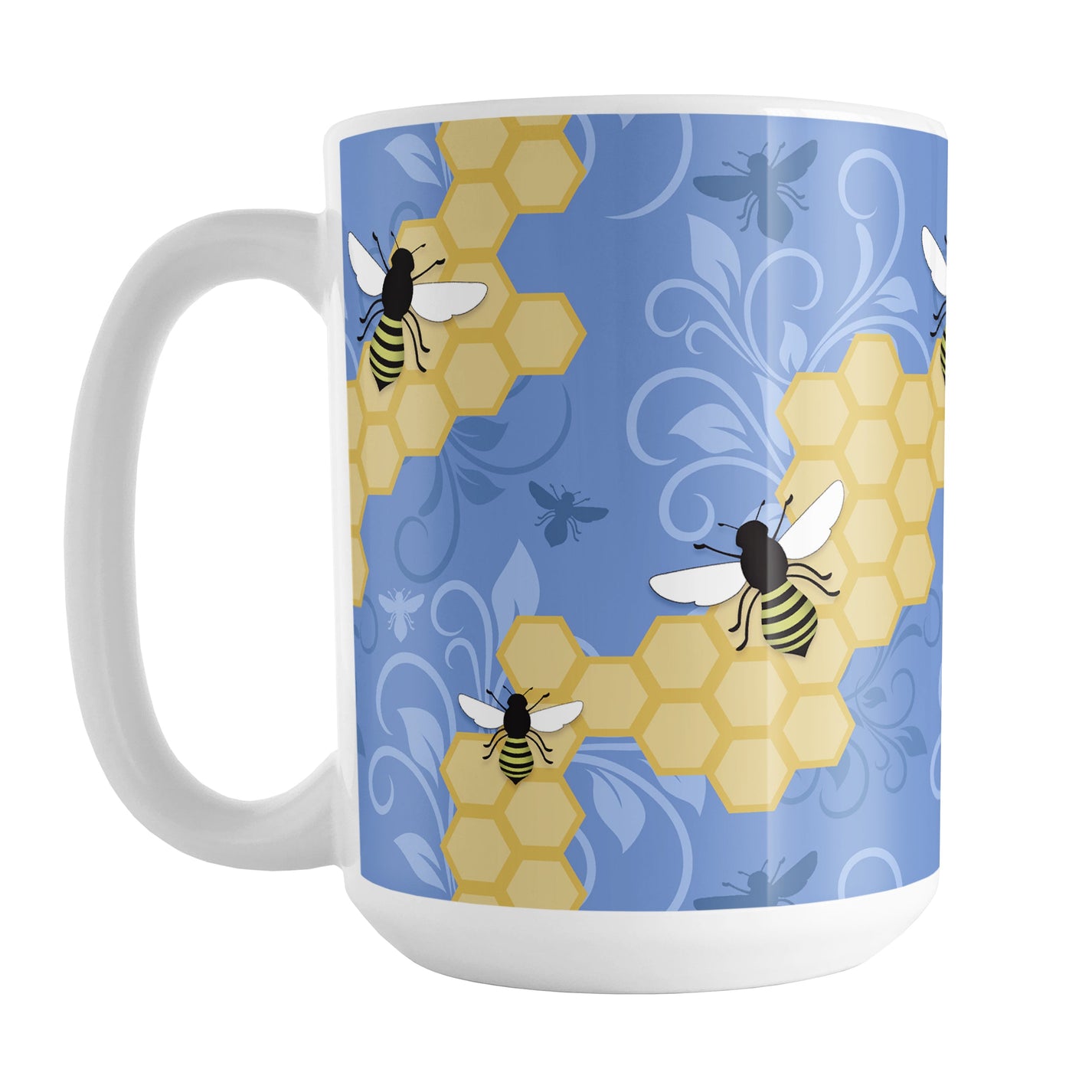 Blue Honeycomb Bee Mug | Bee Lovers Drinkware | Dishwasher-Safe – Amy's ...