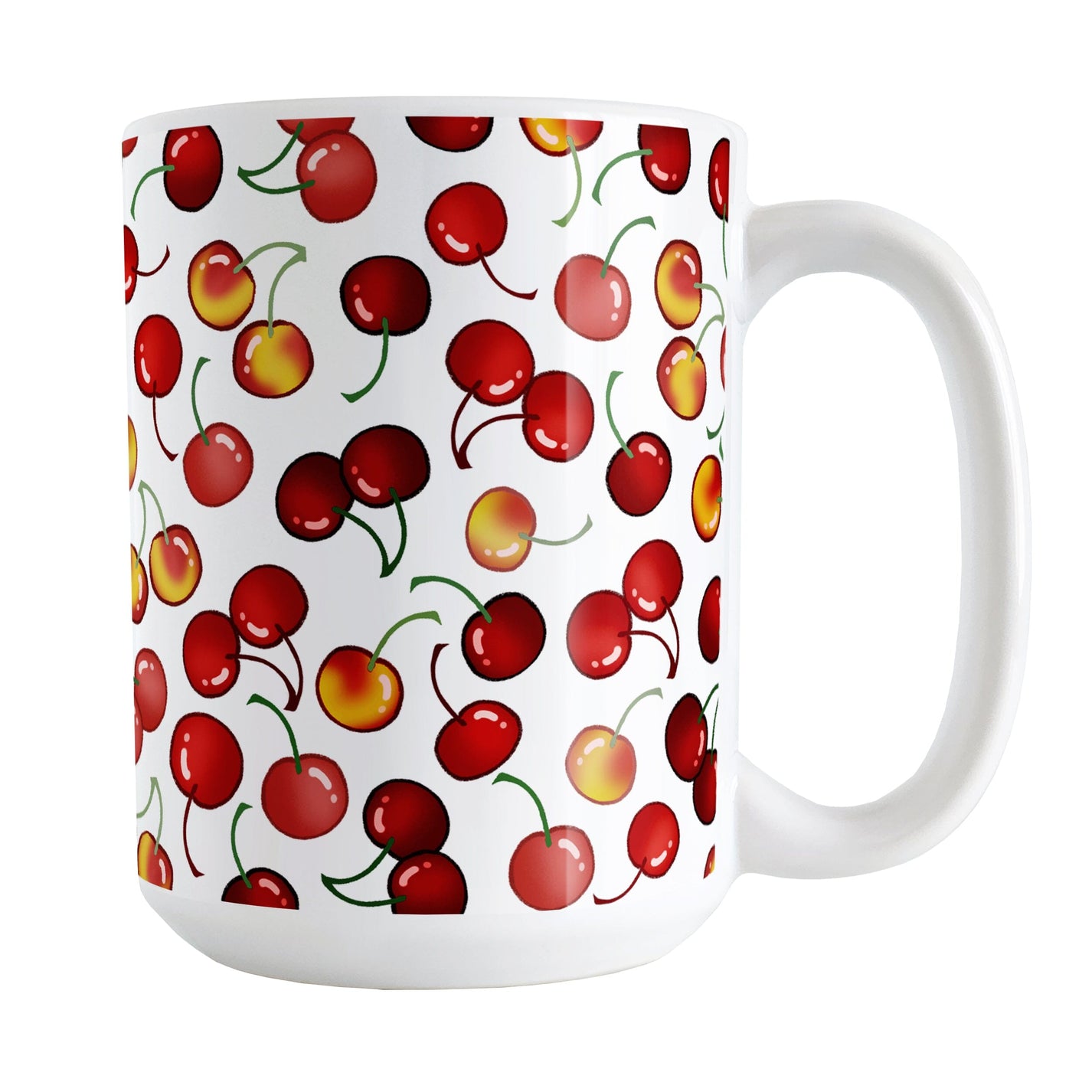 Cherries Mug | Summer Drinkware for Cherry Lovers | Dishwasher-Safe ...
