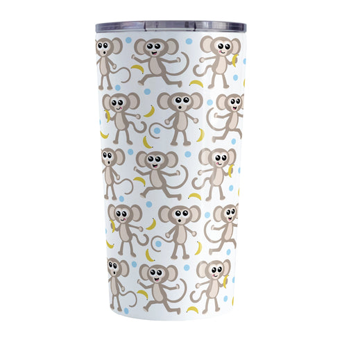 Cute Monkey Pattern with Blue Dots Tumbler Cup | Dishwasher-Safe – Amy ...