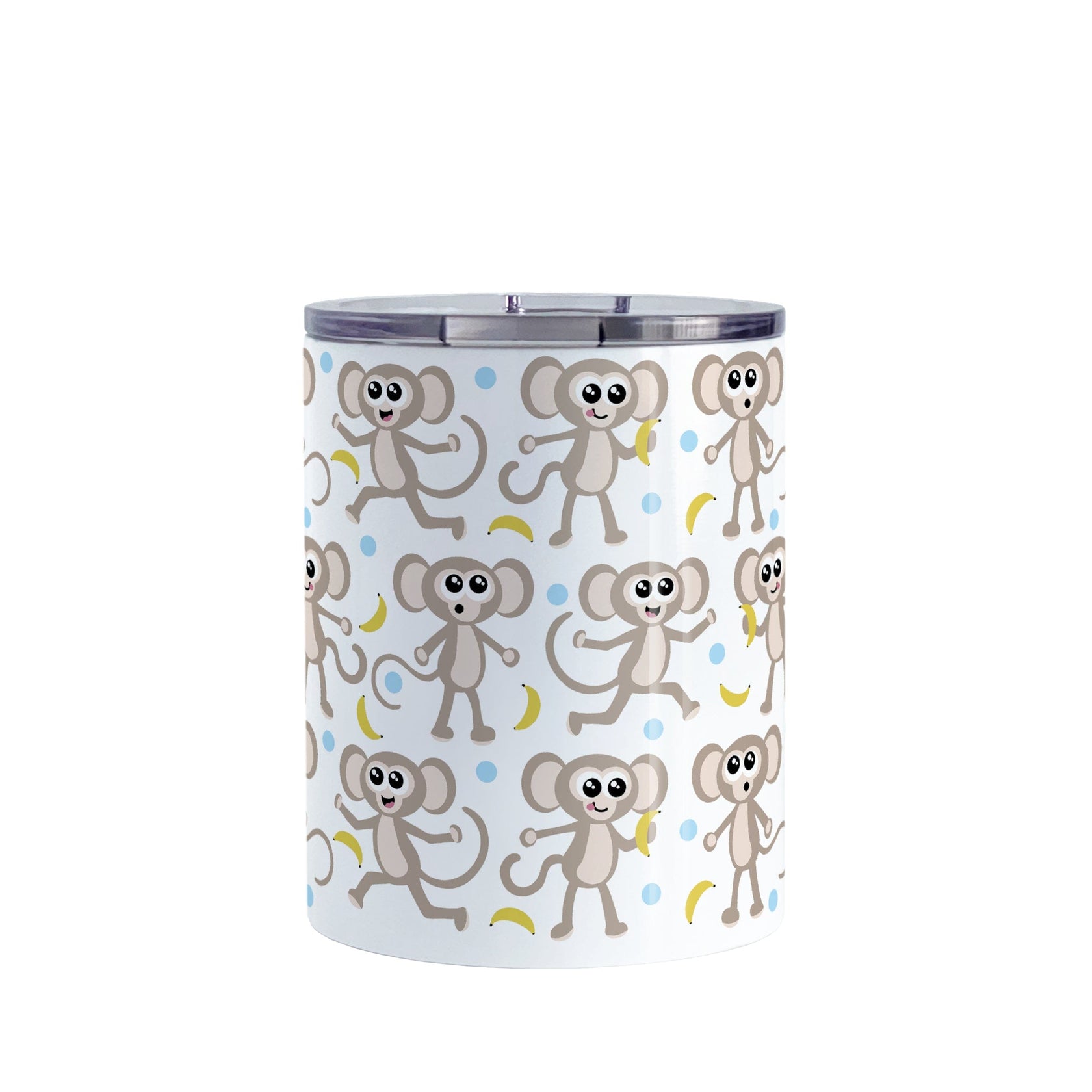 Cute Monkey Pattern with Blue Dots Tumbler Cup | Dishwasher-Safe – Amy ...