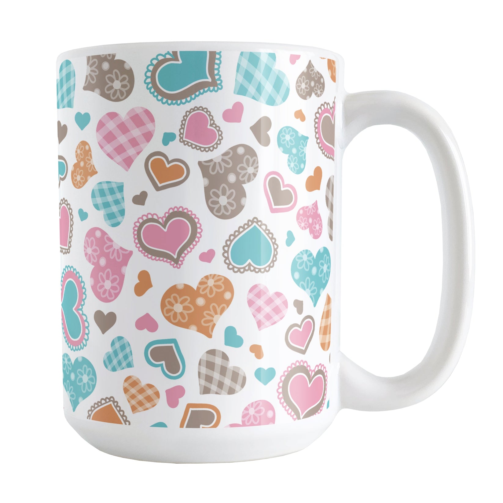 Cutesy Hearts Pattern Mug | Cute Heart Mug for Her | Dishwasher Safe ...