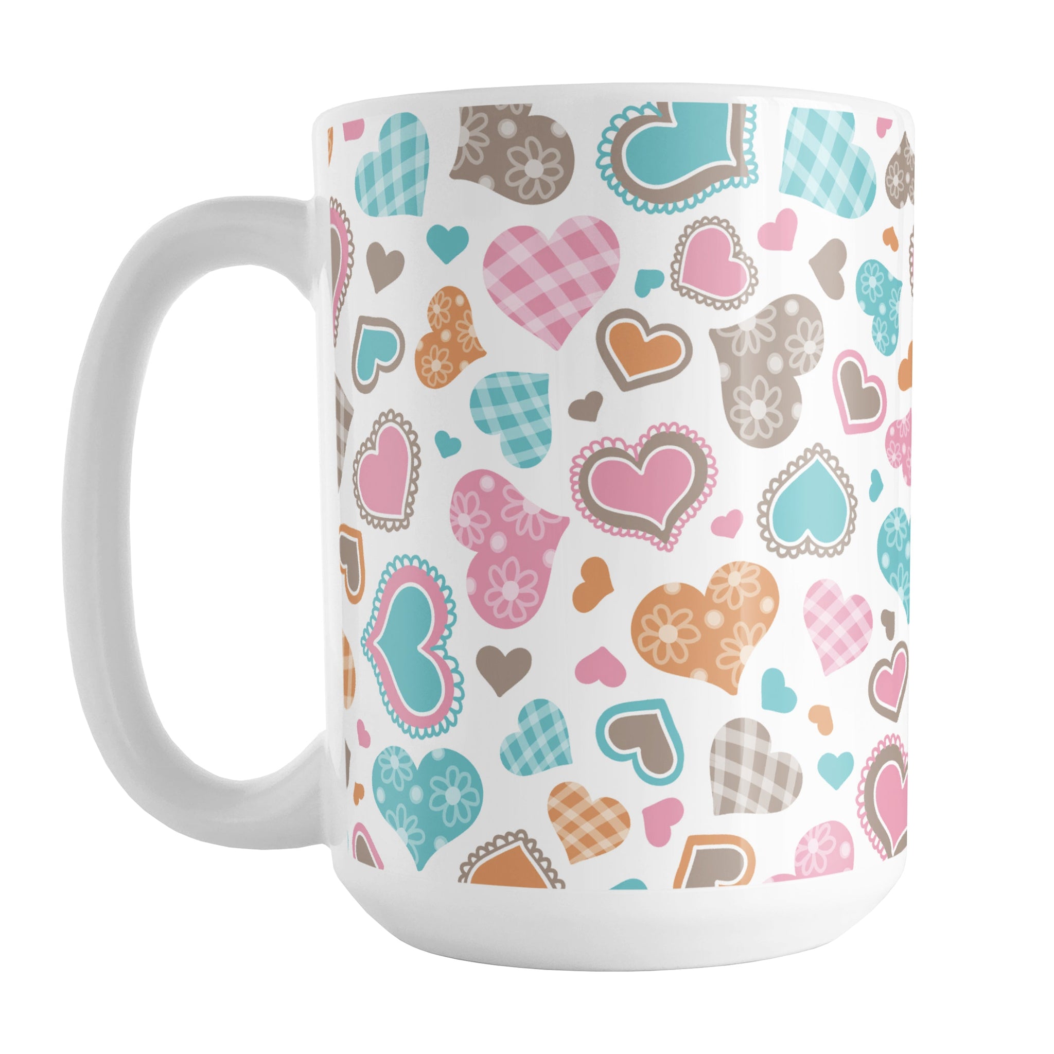Cutesy Hearts Pattern Mug | Cute Heart Mug for Her | Dishwasher Safe ...