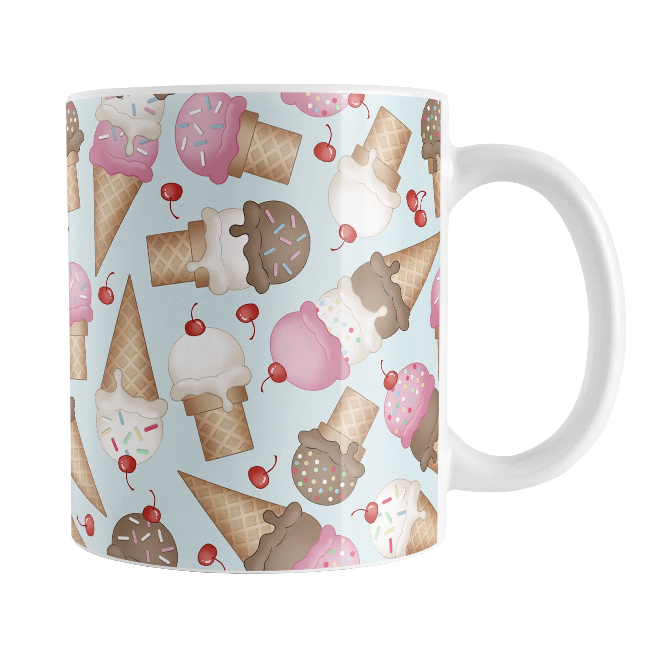 Ice Cream Cones Pattern Mug | Fun Summer Drinkware & Gift Idea – Amy's ...